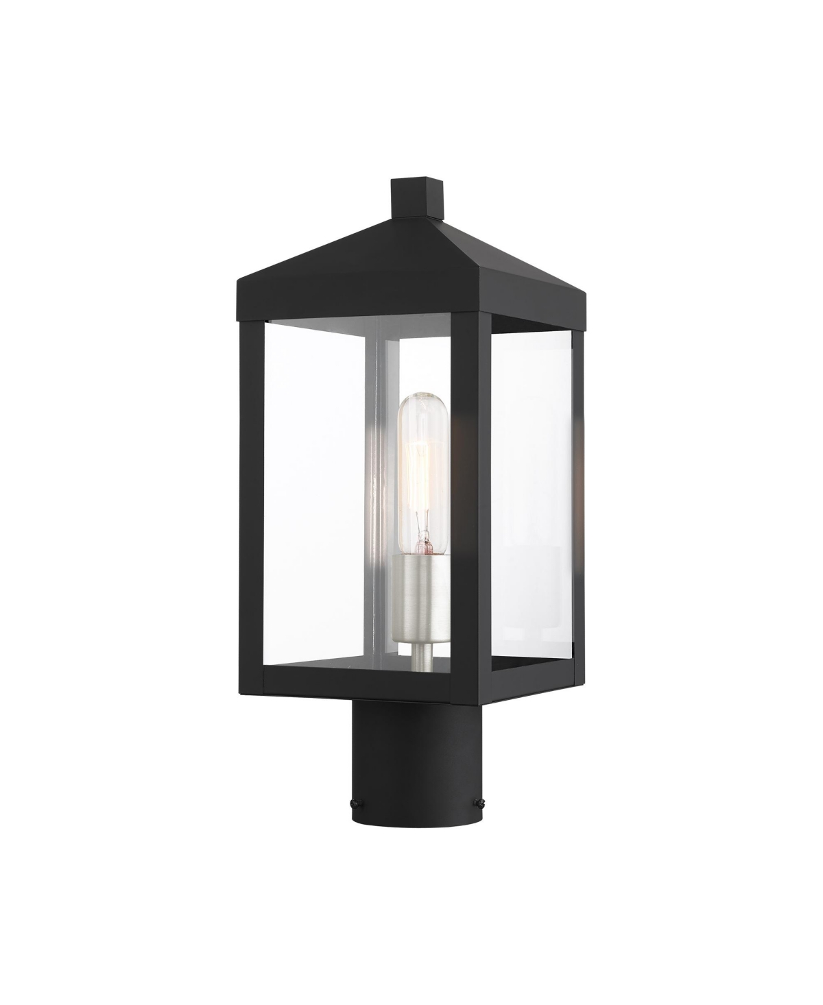 Click here for Livex Nyack 1 Light Outdoor Post Top Lantern - Bla... prices