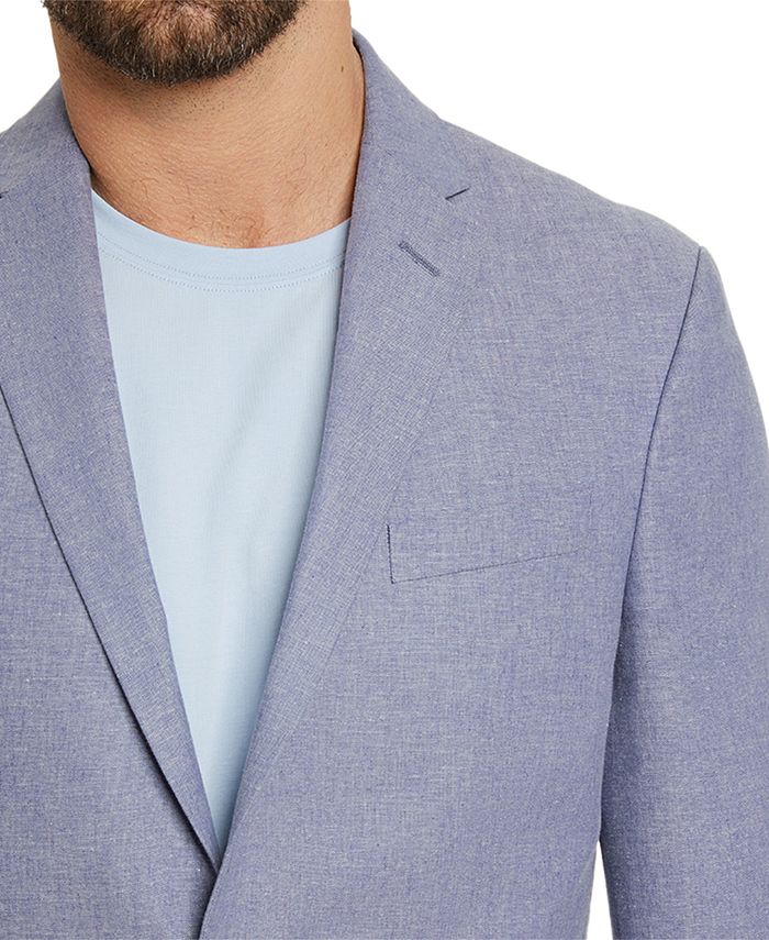 Kenneth Cole Reaction Men's Slim-Fit Stretch Linen Solid Suit - Macy's