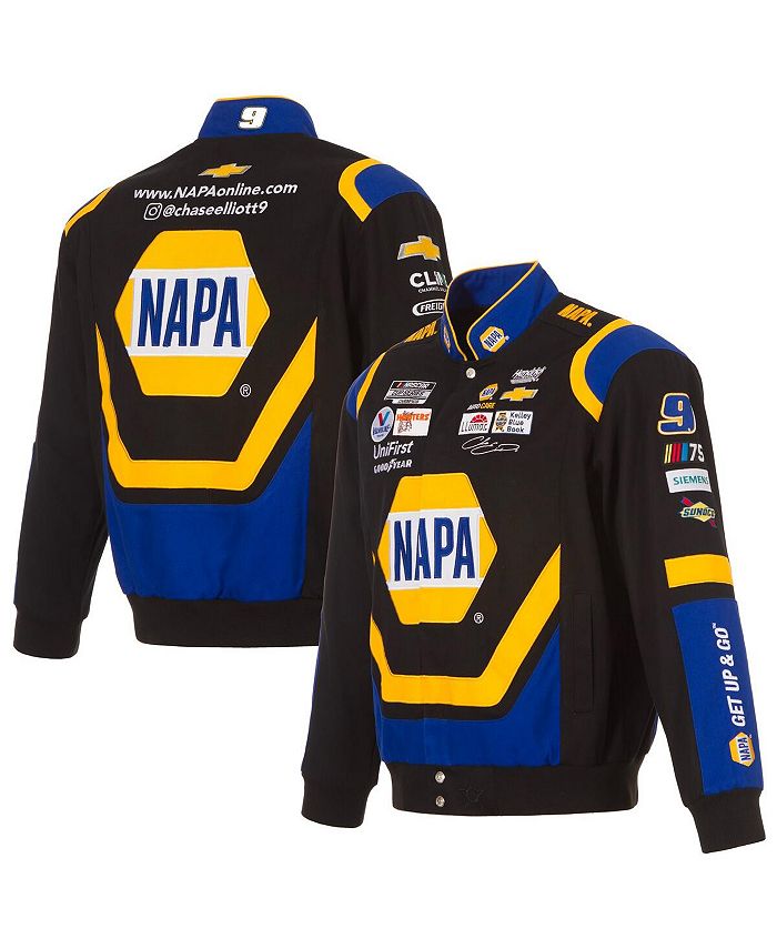 JH Design Men's Black, Royal Chase Elliott NAPA Driver Twill Uniform ...
