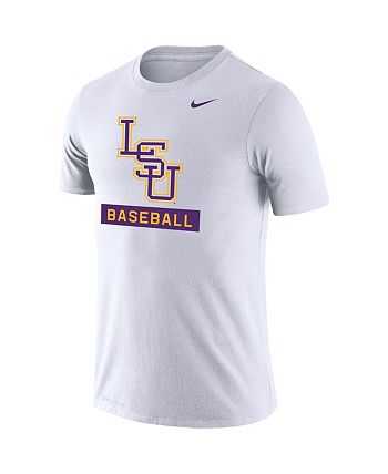 Nike Men's White LSU Tigers Baseball Logo Stack Legend Performance T ...