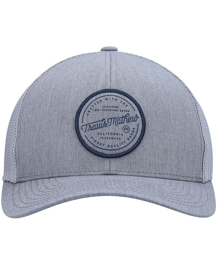 Travis Mathew Men's Heathered Gray What Kind of Name Is That Snapback ...