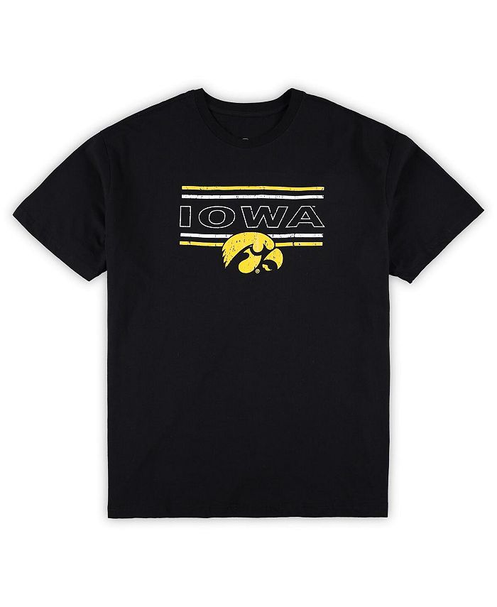 Concepts Sport Men's Black Iowa Hawkeyes Big and Tall Plaid T-shirt and ...