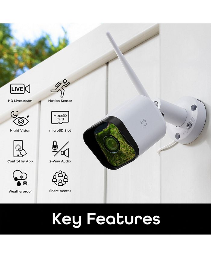 Geeni HD Hawk 3 1080p Outdoor Security Camera, IP66 Weatherproof WiFi ...