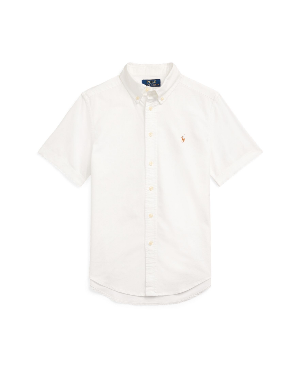 Polo Ralph Lauren Big Boys Cotton Oxford Short-Sleeve Shirt - White