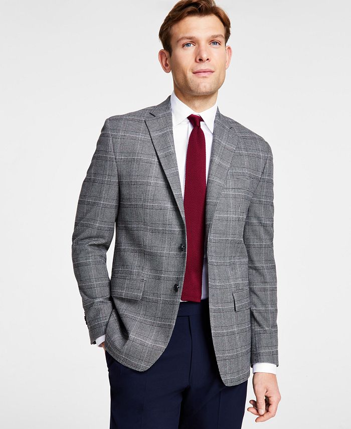 Michael Kors Men's Classic-Fit Stretch Plaid Sport Coat - Macy's