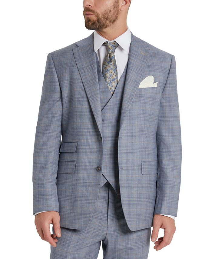 Tayion Collection Men's Classic-Fit Plaid Suit Jacket - Macy's