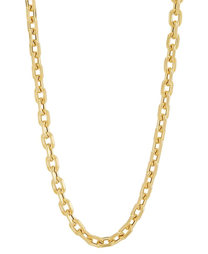 Italian Gold Square Link 22" Chain Necklace in 10k Gold - Macy's
