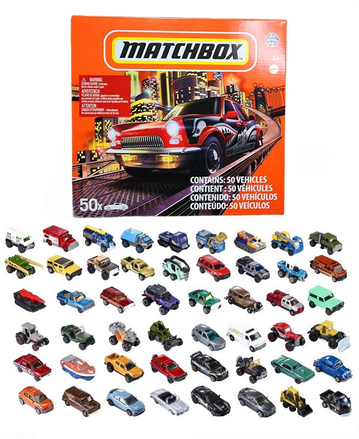 Matchbox 50 Car with Combination Sports Cars, Rucks, Construction ...