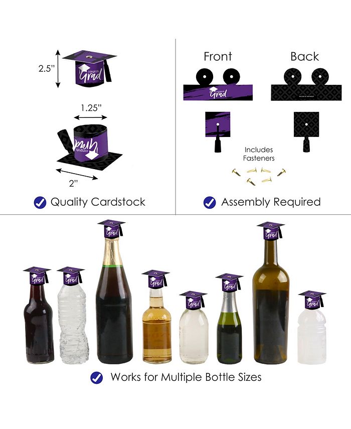 Big Dot of Happiness Purple Grad Best is Yet to Come Grad Cap Party ...