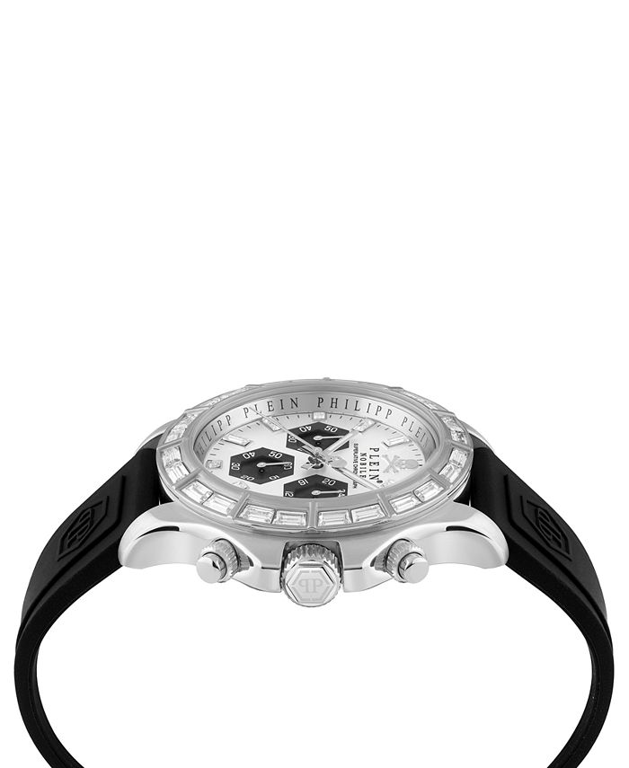 Philipp Plein Men's Chronograph Nobile Racing Black Silicone Strap ...