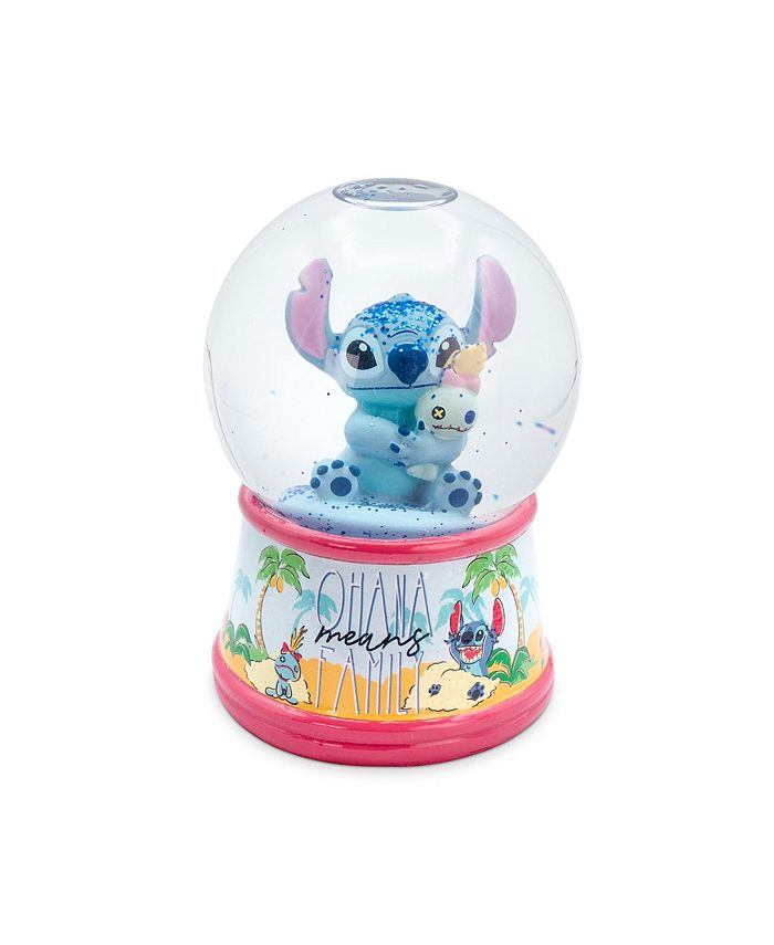 Silver Buffalo Disney Lilo & Stitch Ohana Light-Up Snow Globe with ...
