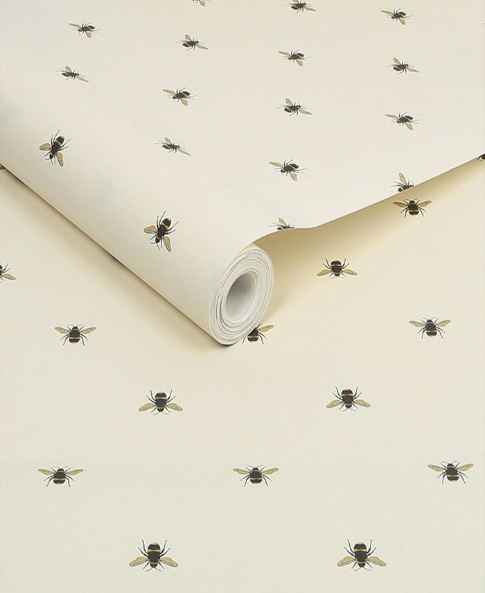 joules Botanical Bee Wallpaper - Macy's