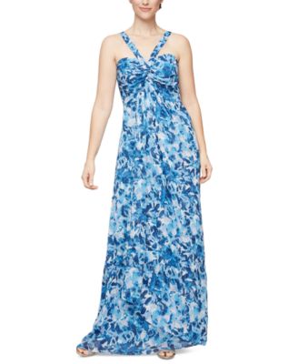 Women's Floral-Print Halter Gown