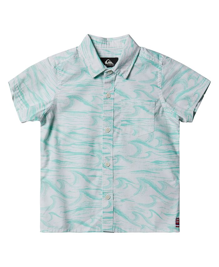Quiksilver Little Boys Hi Wave Temple Short Sleeve Woven Shirt - Macy's