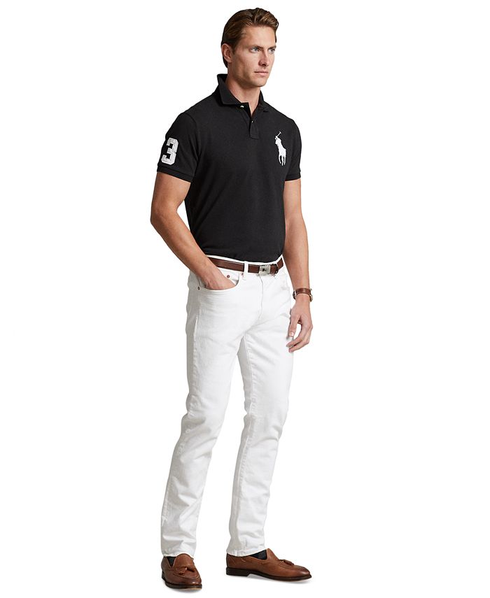 Polo Ralph Lauren Men's Big Pony Custom Slim Fit Mesh Polo - Macy's