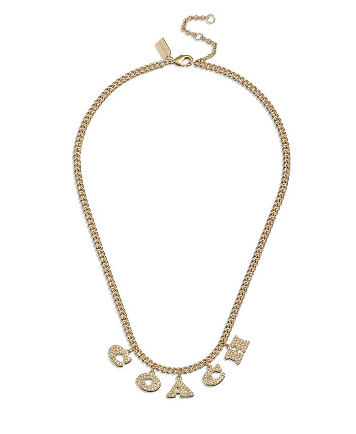 COACH Imitation Pearl Signature Charm Necklace & Reviews - Necklaces ...