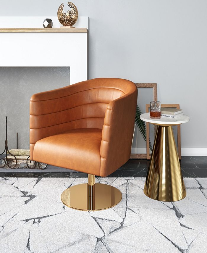 Zuo 28" Steel, Polyurethane Justin Retro Modern Accent Chair - Macy's