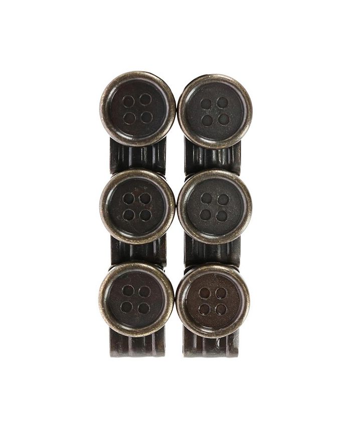 TRAFALGAR Men's No Sew Moveable Button End Suspender Clips (Set of 6 ...