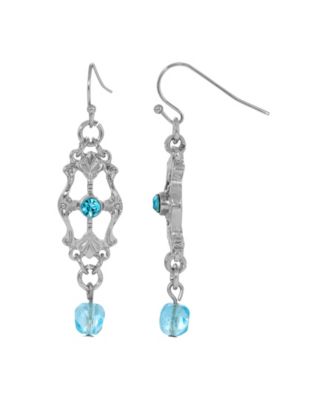 2028 Crystal Light Blue Link Earrings - Macy's