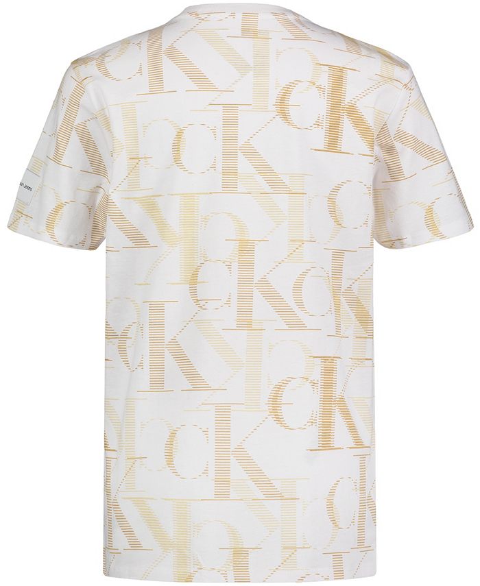 Calvin Klein Big Boys CK Static Print Short Sleeve T-shirt - Macy's