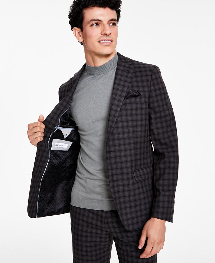 Bar III Men's Skinny-Fit Check Suit Jacket, Created for Macy's - Macy's