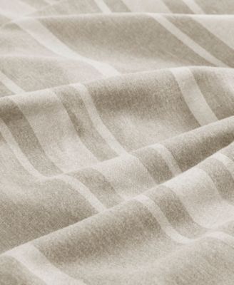 Beautyrest Kent 3 Piece Striped Herringbone Oversized Comforter Set ...