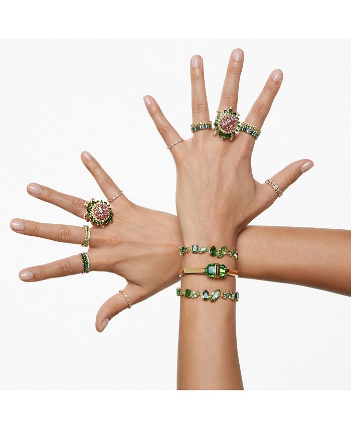 Swarovski Crystal Baguette Cut Green Matrix Ring - Macy's