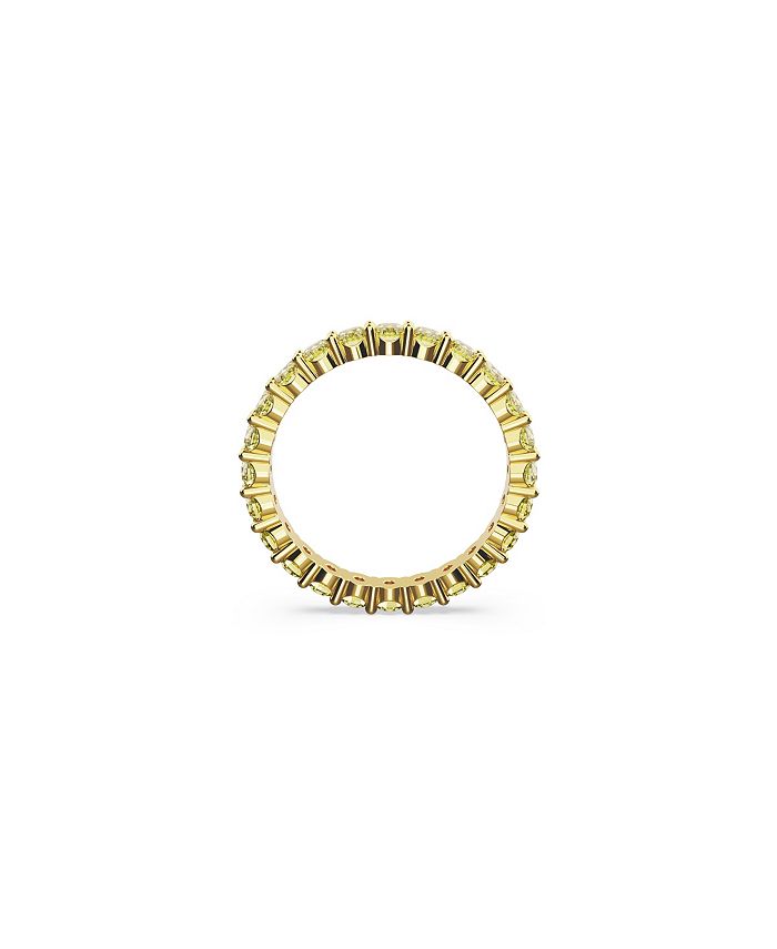 Swarovski Crystal Round Cut Yellow Matrix Ring - Macy's