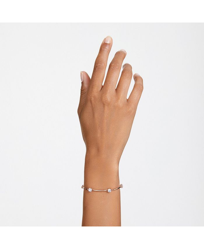 Swarovski Crystal Constella Bracelet Round Cut White Rose Gold-Tone ...