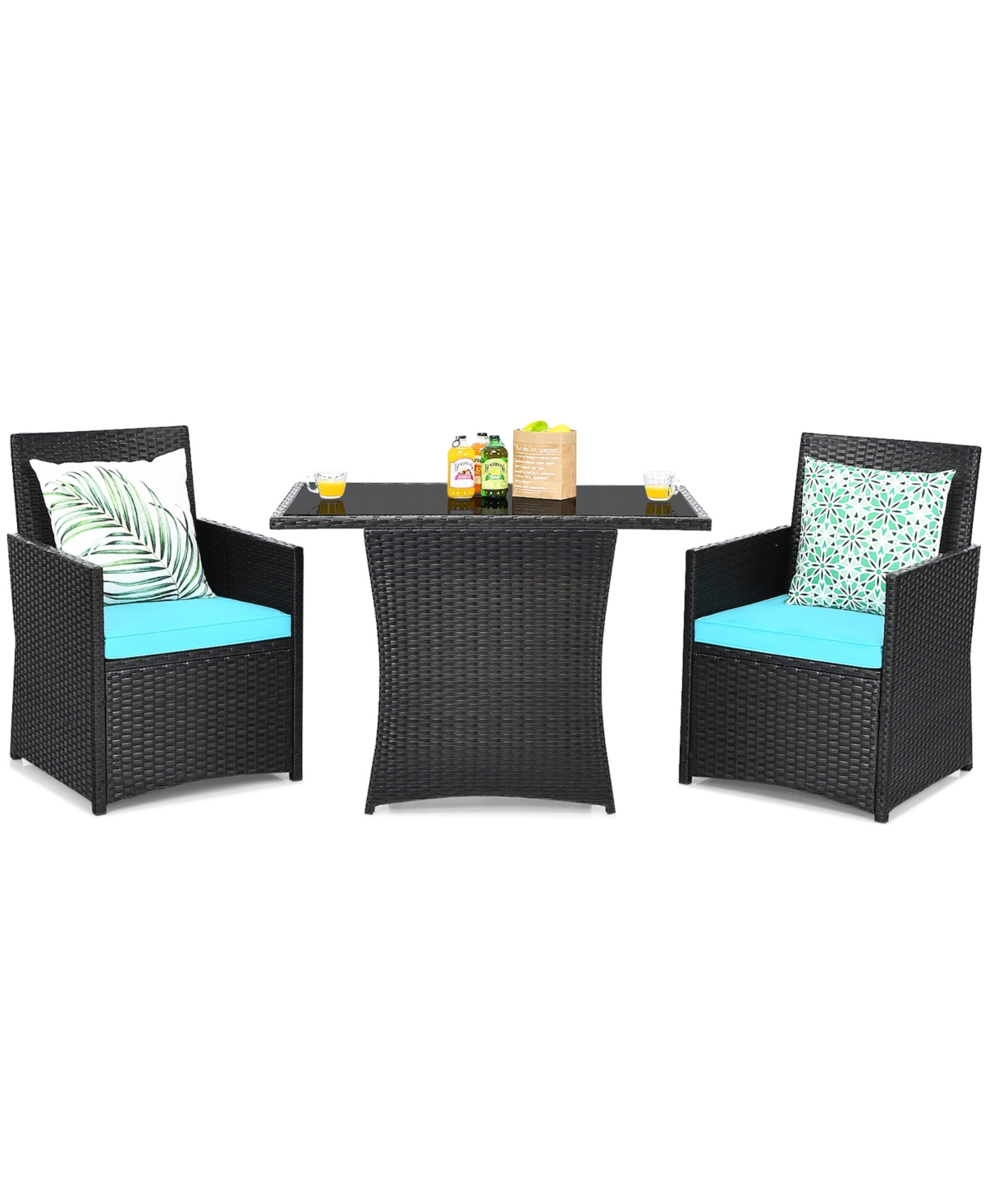 Click here for 3PCS Patio Rattan Furniture Set Cushion Sofa Armre... prices