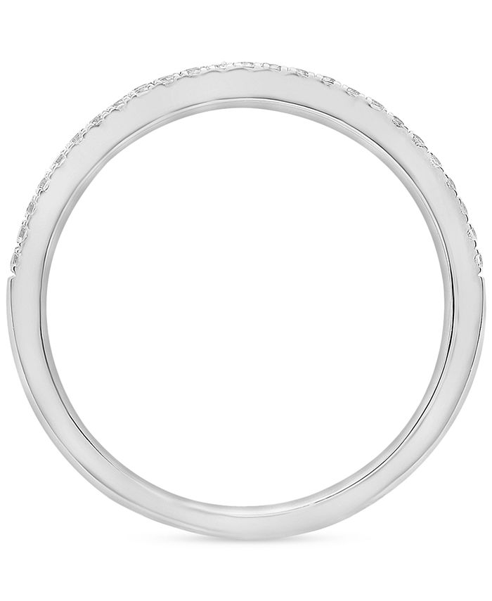 Macy's Diamond Double Row Band (1/4 ct. t.w.) in Platinum - Macy's