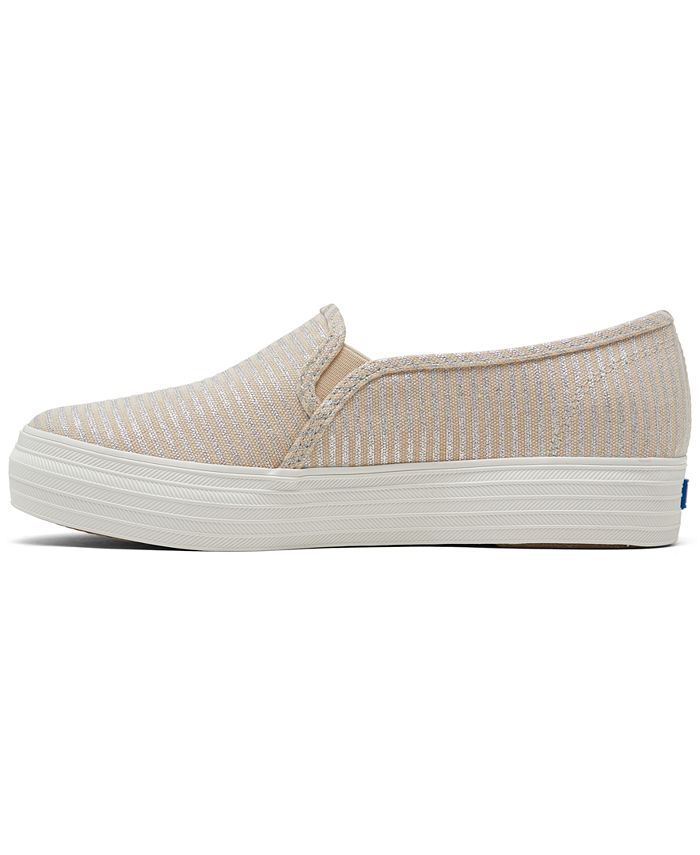 Keds Women's Triple Decker Textile Pinstripe Slip-On Platform Casual ...