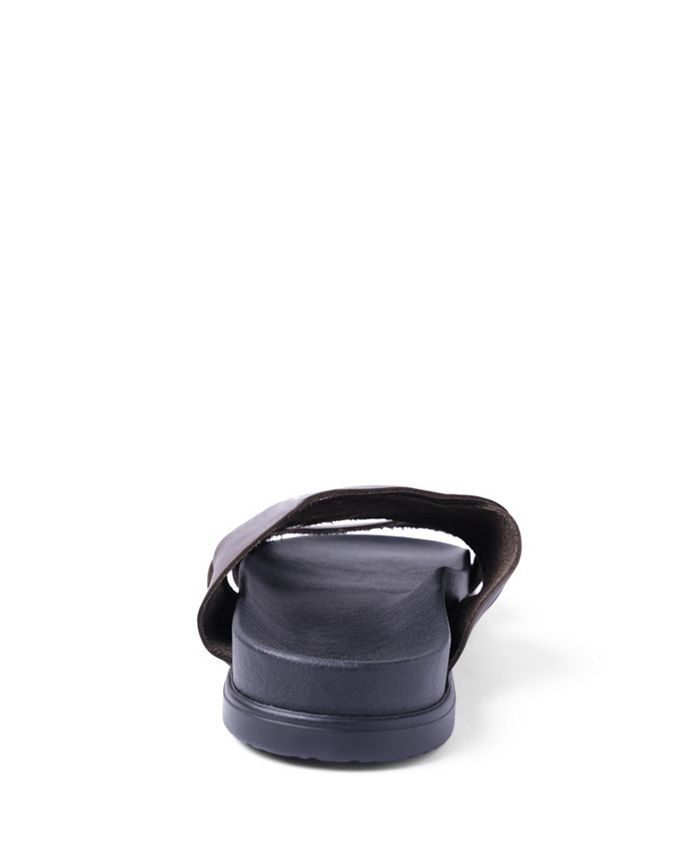 Bruno Magli Men's San Remo Leather Slide Sandals - Macy's