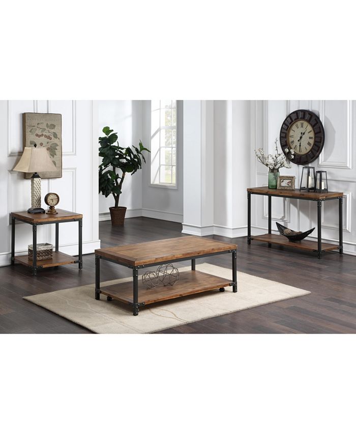 Furniture Steve Silver Lantana 48" Wood Finish Cocktail Table with ...