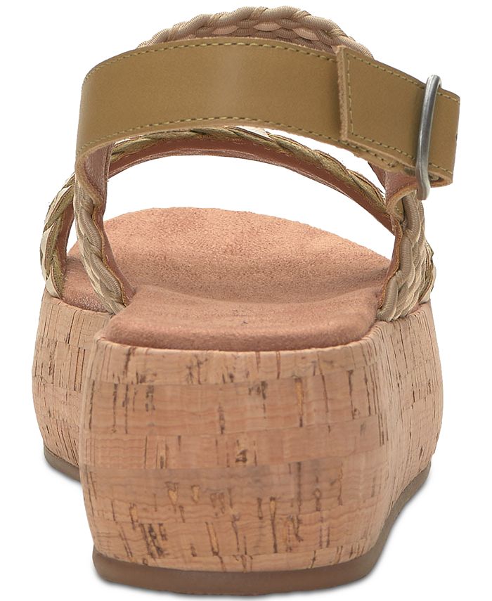 Lucky Brand Women's Jadiel Woven Strappy Slingback Platform Sandals ...