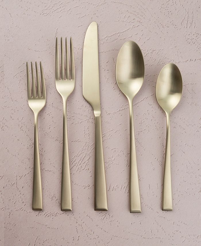 Cambridge Silversmiths Marlise Champagne Satin 20 Piece 18/10 Stainless ...