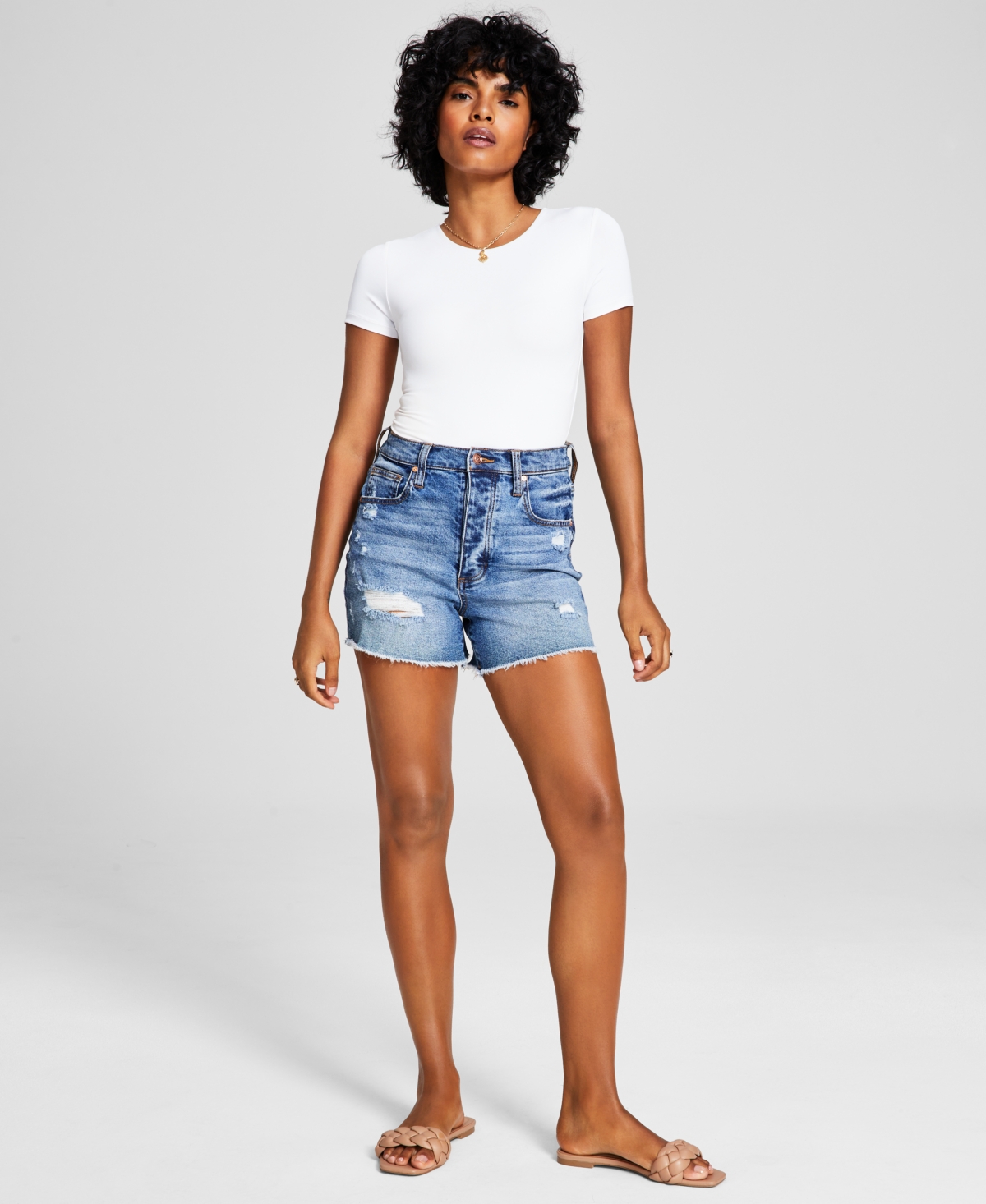 Click here for And Now This Womens Double-Layered Crewneck Bodysu... prices