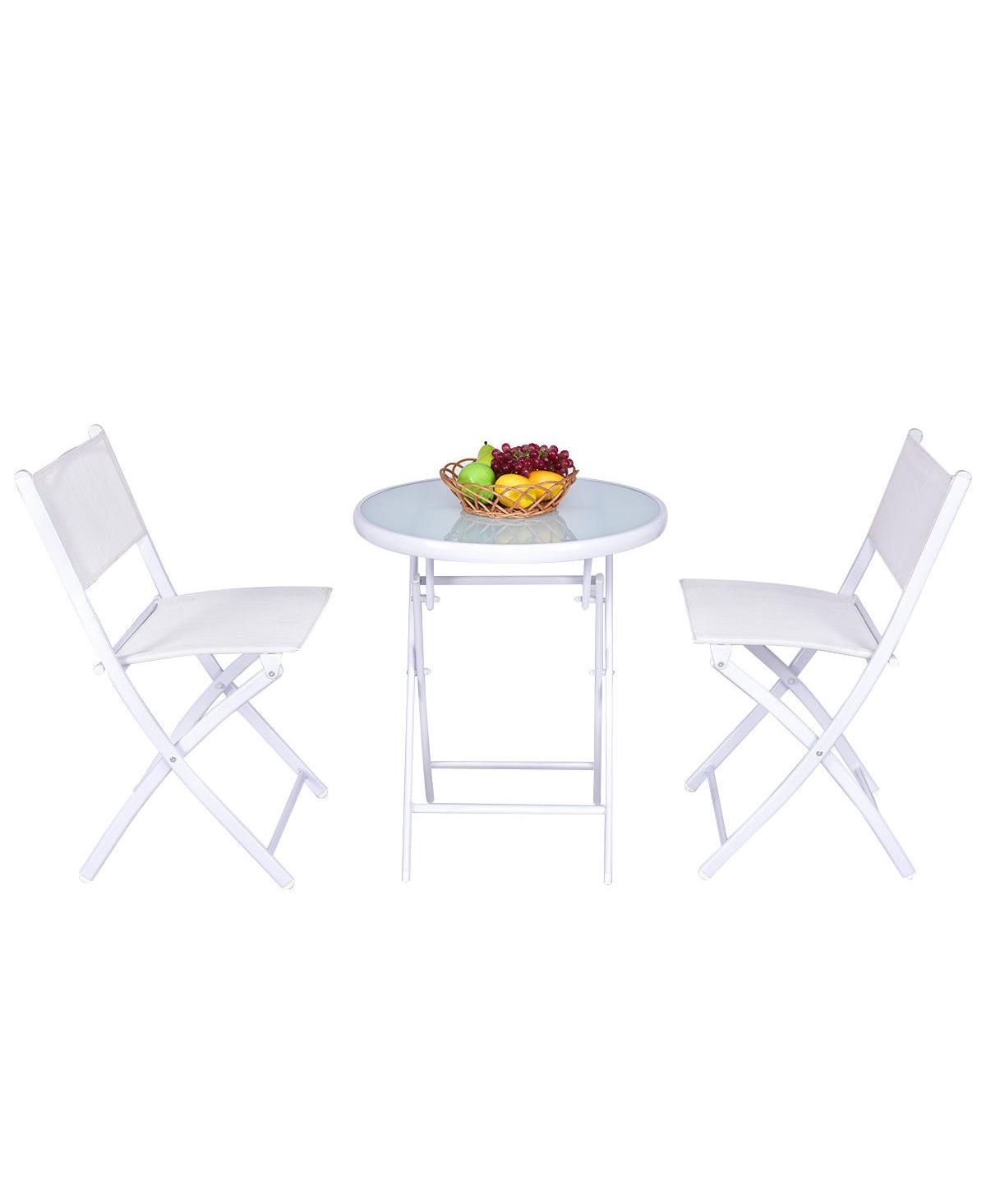 Click here for 3 Pcs Folding Bistro Table Chairs Set Garden Backy... prices