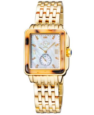 GV2 by Gevril Women's Bari Tortoise Swiss Quartz Gold-Tone Stainless ...