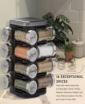 Kamenstein KitchenAid 16 Jar Plaza Spice Rack, Stainless steel - Macy's
