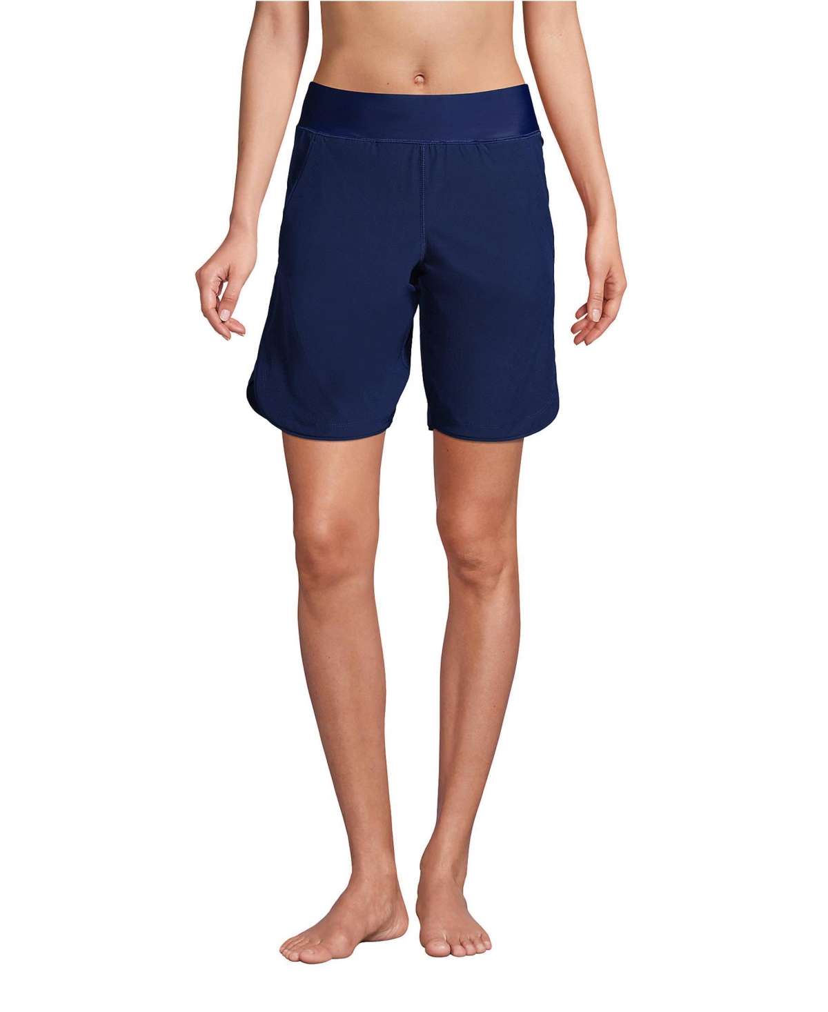 Click here for Lands End Womens Long 9" Board Shorts with Pa... prices