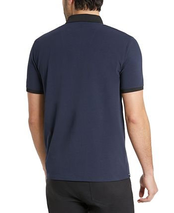 Kenneth Cole Men's Solid Button Placket Polo Shirt - Macy's