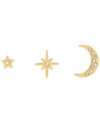 Olivia Burton Celestial North Star Moon 18K Gold-Plated Studs Earring ...