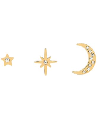 Olivia Burton Celestial North Star Moon 18K Gold-Plated Studs Earring ...