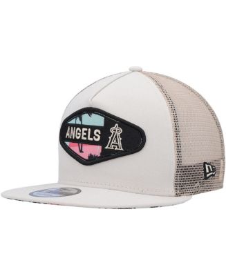 Men's New Era Natural Los Angeles Angels Retro Beachin' Patch A-Frame ...
