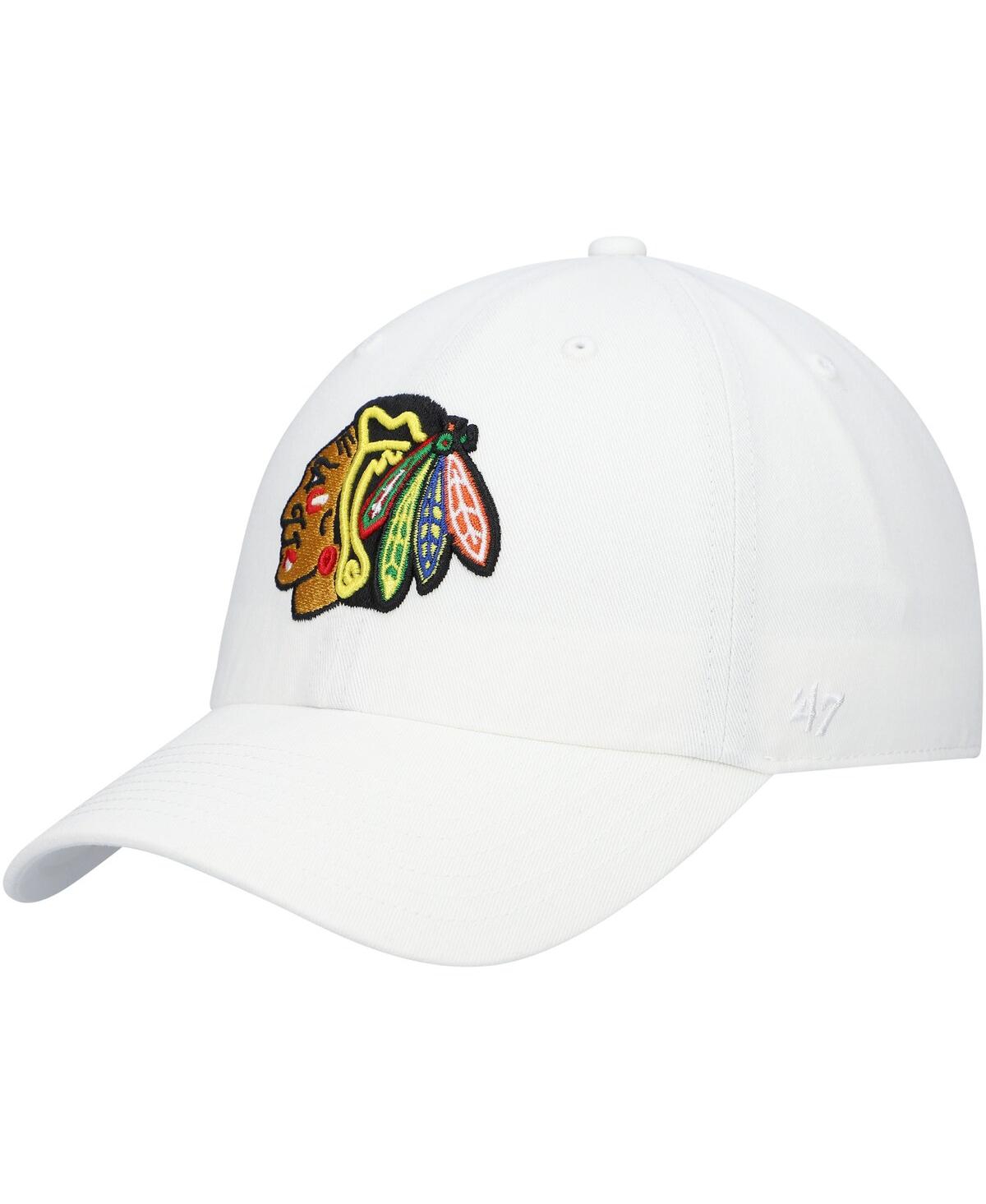 Click here for Mens 47 Brand White Chicago Blackhawks Team Clean... prices