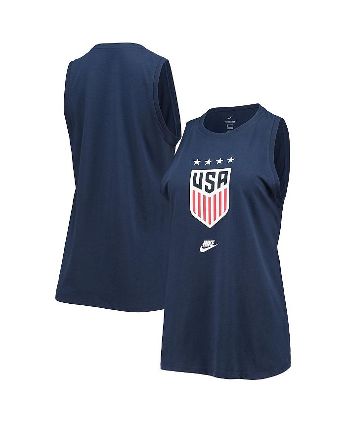Nike Women's Navy USWNT Crest Tomboy Performance Tank Top - Macy's