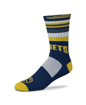 Men's and Women's For Bare Feet Denver Nuggets Rave Crew Socks - Macy's