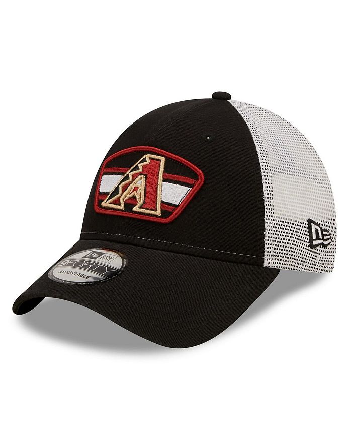 New Era Men's Black, White Arizona Diamondbacks Logo Patch 9FORTY ...