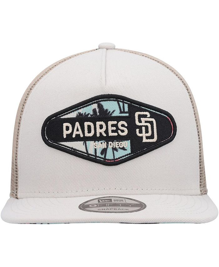 New Era Men's Natural San Diego Padres Retro Beachin' Patch A-Frame ...